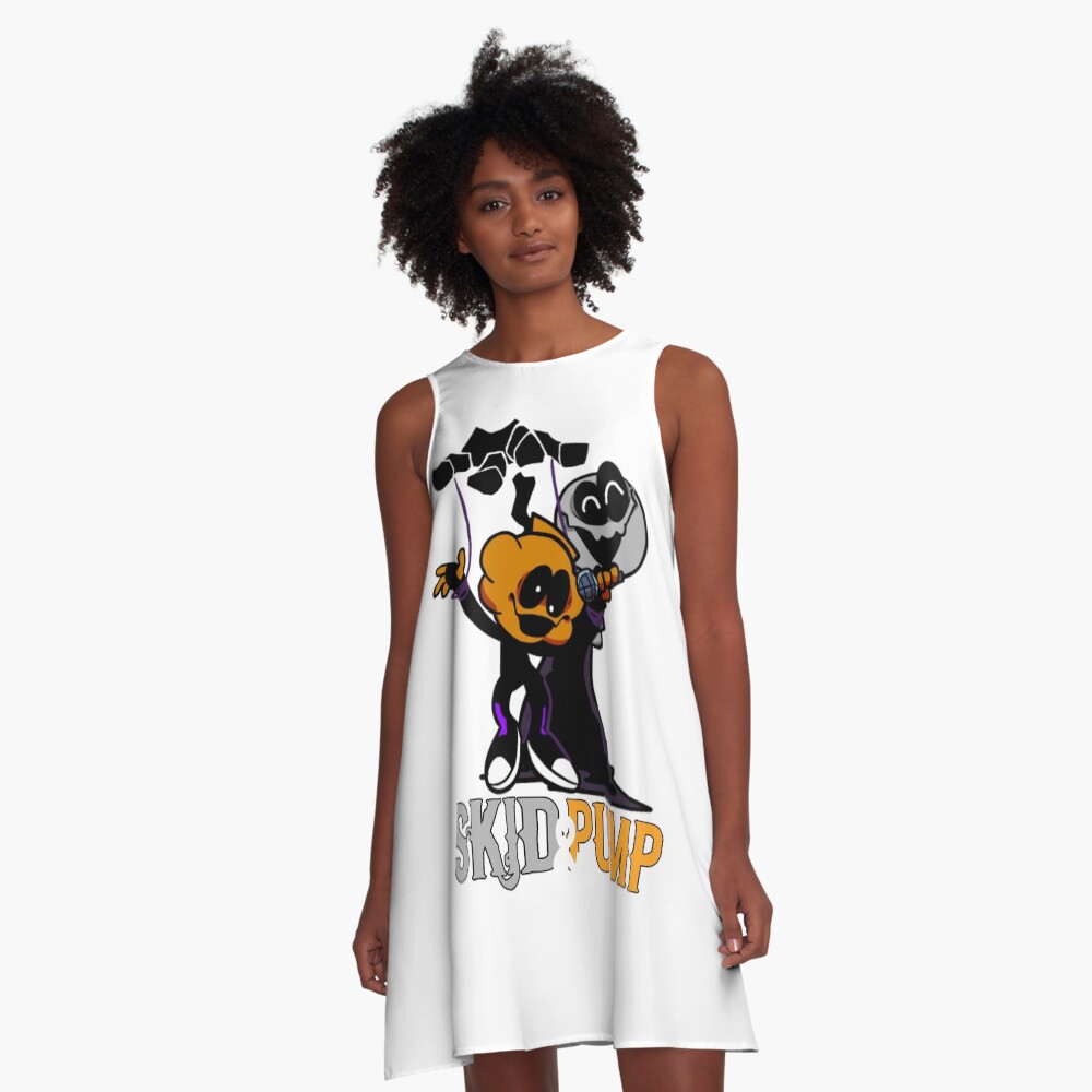 "Fnf skid and pump Friday Night Funkin" A-Line Dress for Sale by Dizzaa ...