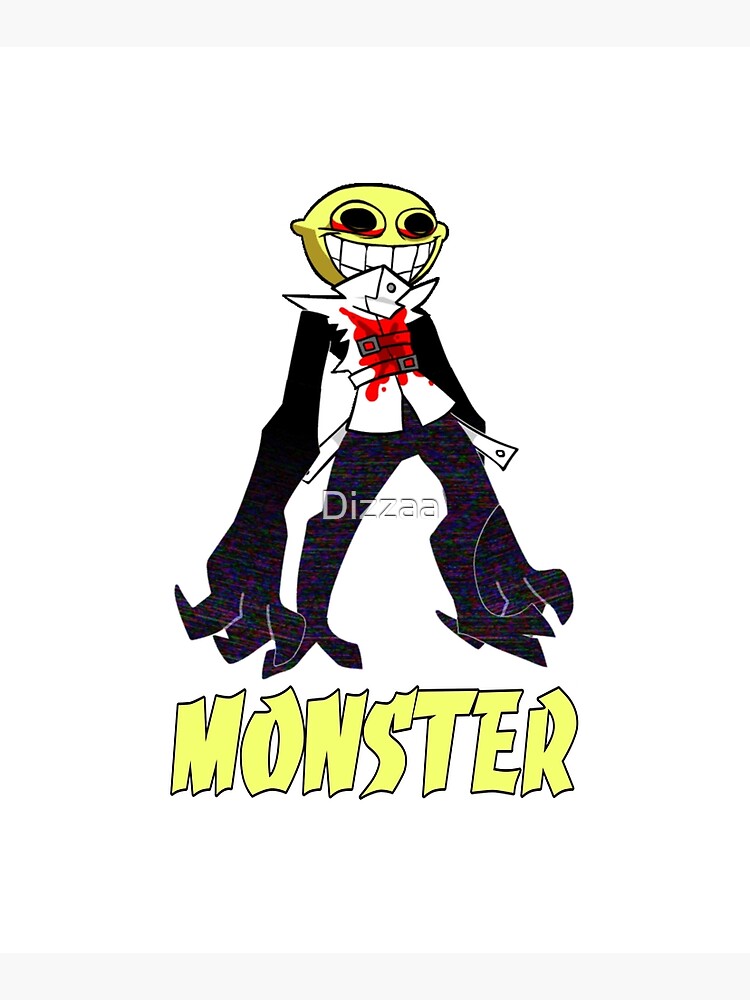 "Fnf monster Friday Night Funkin" Mounted Print by Dizzaa | Redbubble