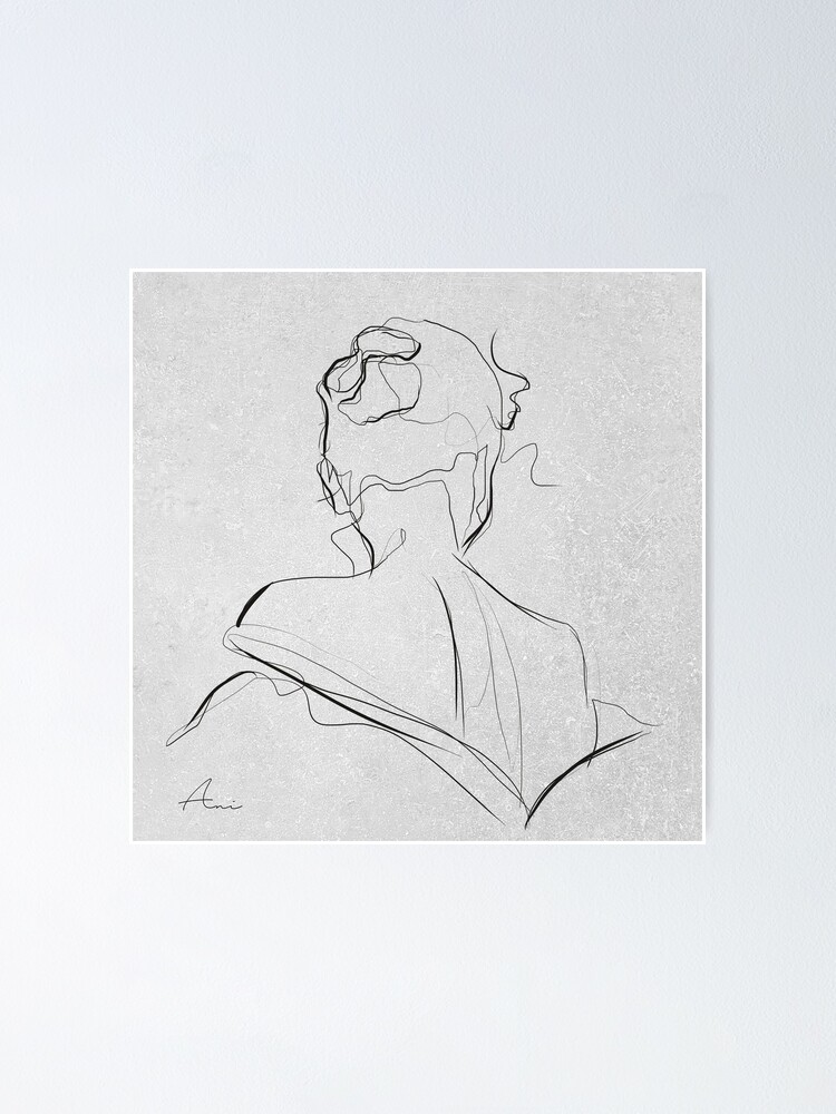 "Poster "Riddle", printable wall art, wall decor, minimalist art, nude ...