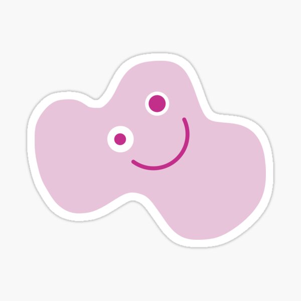 "Maria the pink splodge " Sticker by Spaghettifrog | Redbubble