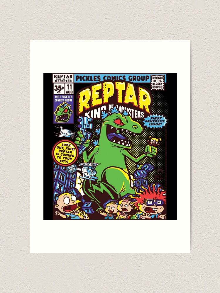 "Reptar King of the Monsters I love Rugrats Funny Doll" Art Print for ...