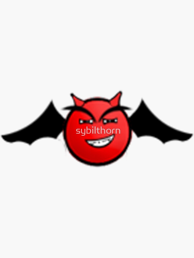 "Demon Emoticon " Sticker for Sale by sybilthorn | Redbubble