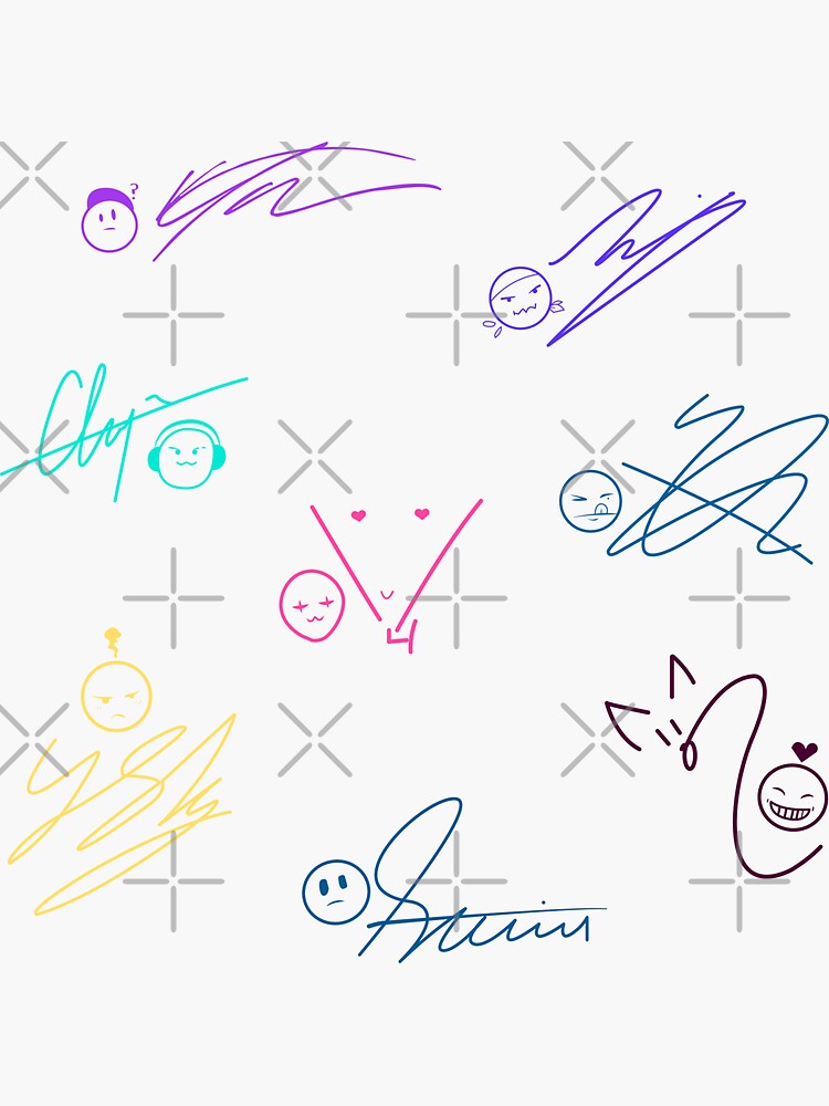 "Stray Kids signature pack ft. Gone days emoticon neon ver." Sticker ...