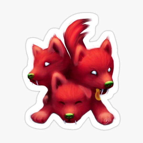 "Cerberus" Sticker for Sale by Bauxxi | Redbubble