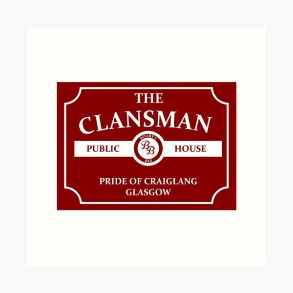 "The Clansman Pub Logo" Art Print by pobagusef | Redbubble