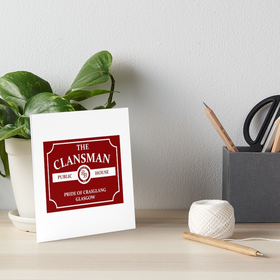 "The Clansman Pub Logo" Art Board Print for Sale by pobagusef | Redbubble