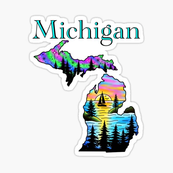 "Pure Michigan" Sticker for Sale by Artddicted | Redbubble