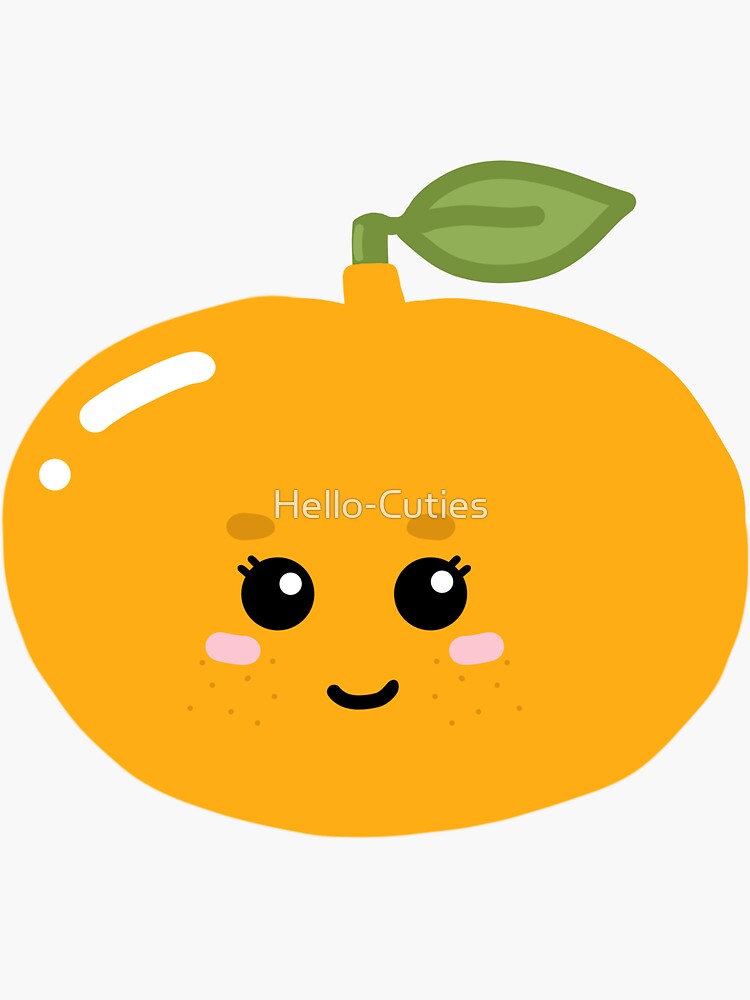 "Mandarin " Sticker for Sale by Hello-Cuties | Redbubble