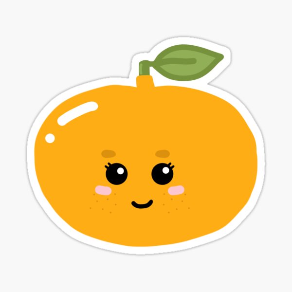 "Mandarin " Sticker for Sale by Hello-Cuties | Redbubble