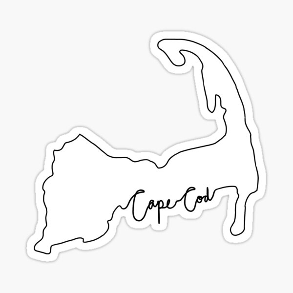 "cape cod line art b&w" Sticker for Sale by janhavidraws | Redbubble