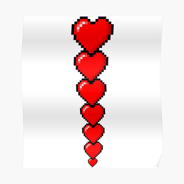 Póster «corazón de minecraft» de 9chaa | Redbubble