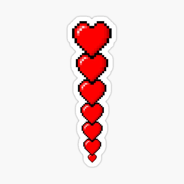 "minecraft heart" Sticker for Sale by 9chaa | Redbubble