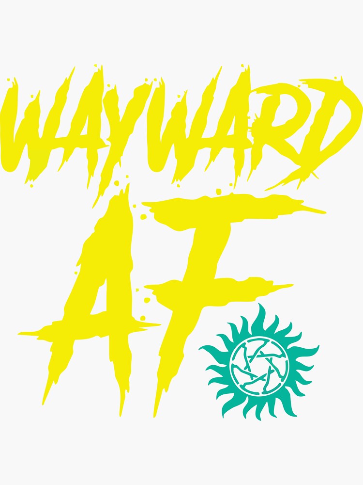 "Wayward AF Logo" Sticker for Sale by nikeliahard | Redbubble