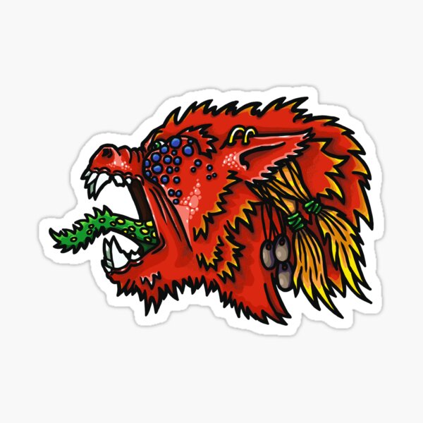 "A Chaotic Feral Devil Hound" Sticker for Sale by CreatureTrish | Redbubble