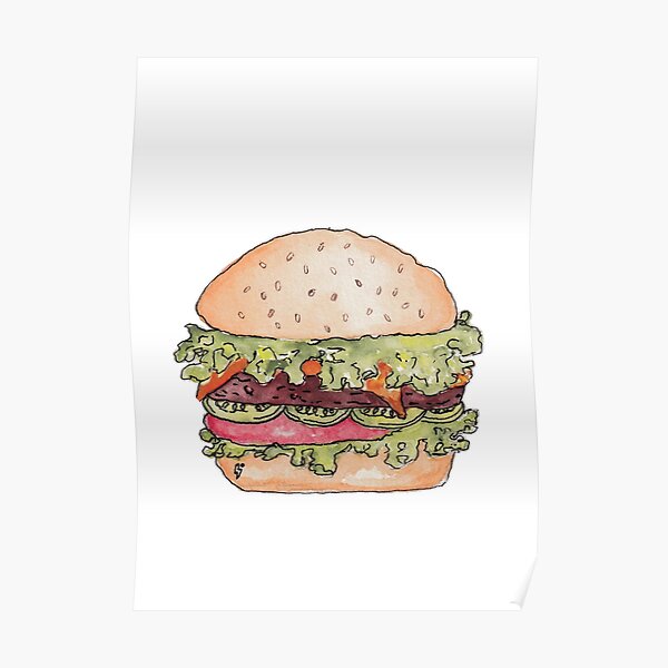 "Burger-rific" Poster for Sale by CarrieIsArtsy | Redbubble