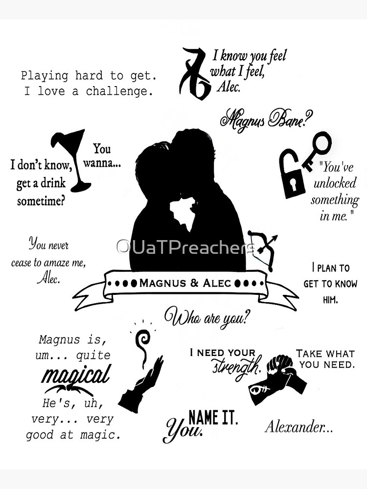 "Malec Quotes" Poster for Sale by OUaTPreachers | Redbubble