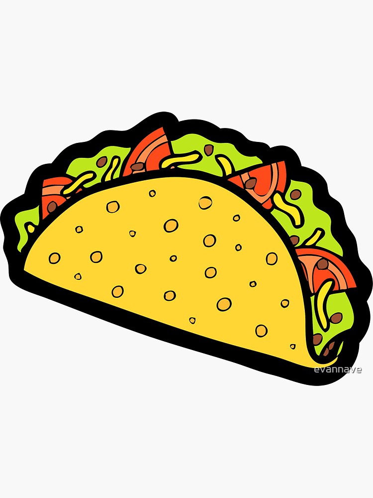 "It's Taco Time! In Pink!" Sticker by evannave | Redbubble