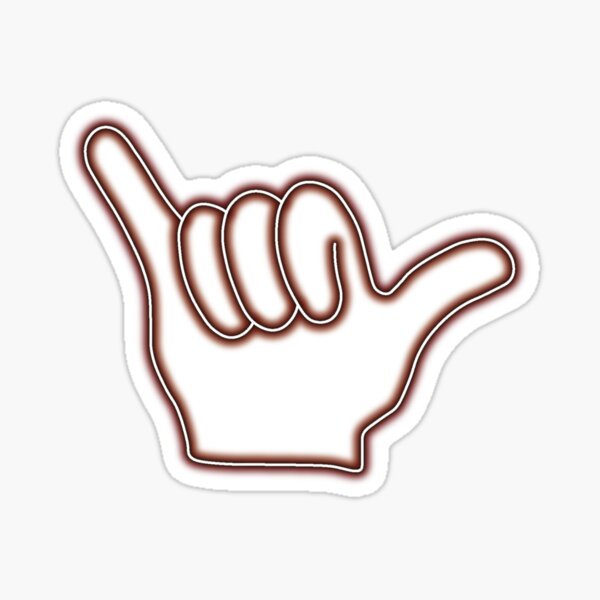 "Garnet Neon Spurs Up Hand" Sticker by zoedkennedyy | Redbubble