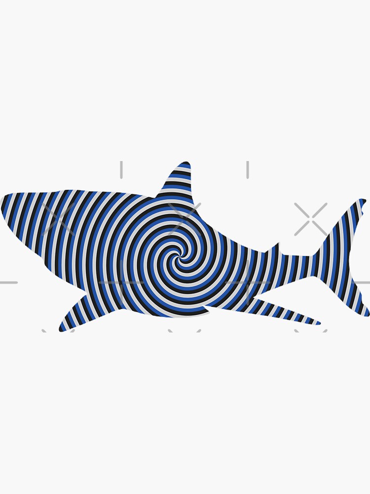 Pegatina «Shark & Hypnosis mini - Hipnosis de tiburón mini» de ...