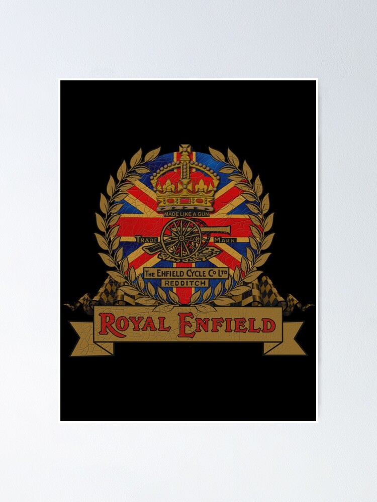 "Classic Royal Enfield Crest Motorcycle design by MotorManiac Classic T ...