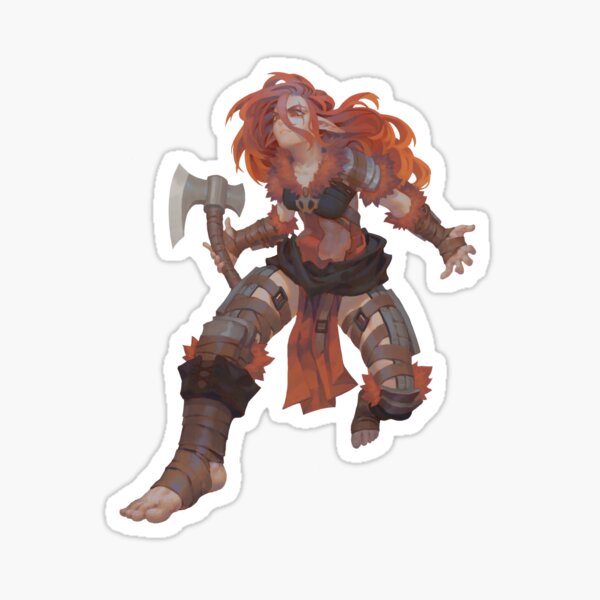 "Barbarian Astrid" Sticker for Sale by TheChurn5E | Redbubble