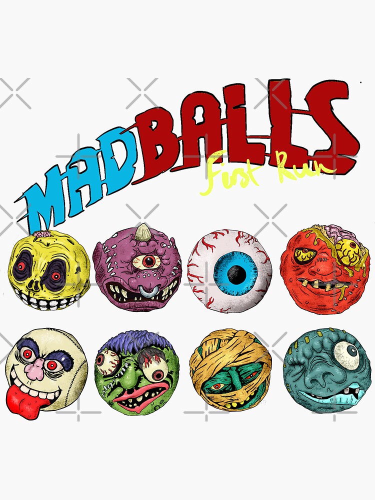 "Madballs first run" Sticker by Straw-hat-sheek | Redbubble