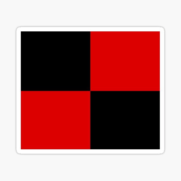 "black and red quadrants" Sticker for Sale by nigejohn | Redbubble