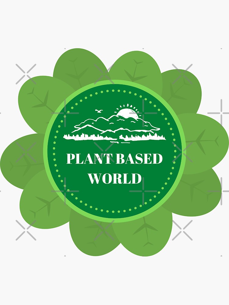 "Plant based flower" Sticker by Golden-prints9 | Redbubble