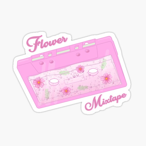 "Mint & flower 90s cassette" Sticker for Sale by DreamyEmie | Redbubble
