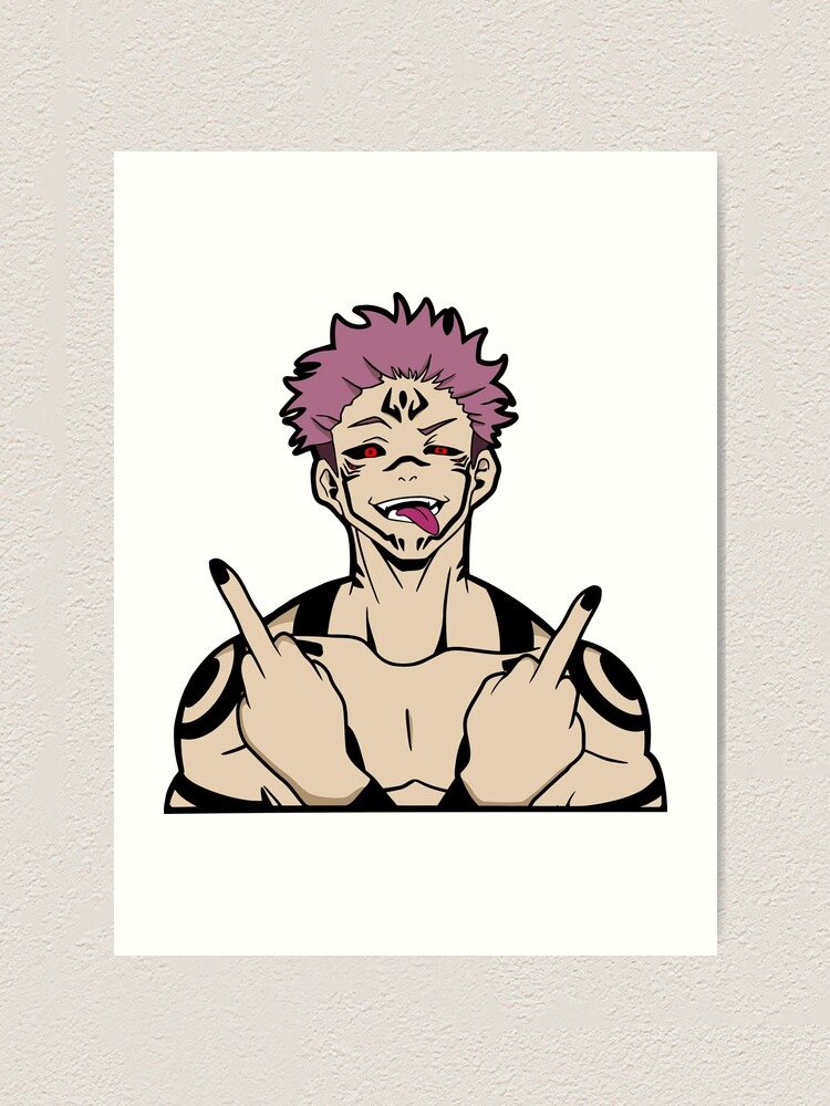 "Jujutsu kaisen badass sukuna bad finger" Art Print for Sale by ...