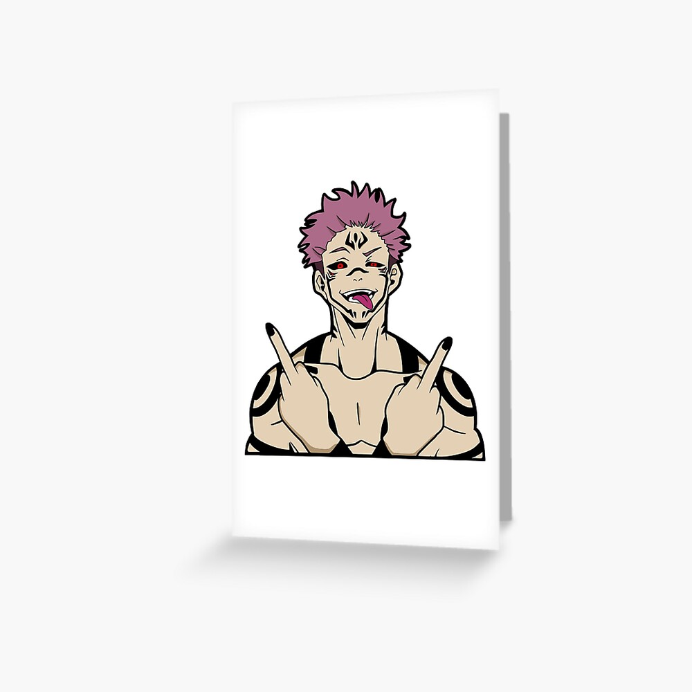 "Jujutsu kaisen badass sukuna bad finger" Greeting Card for Sale by ...