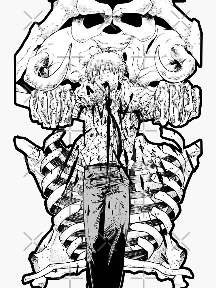 "Curse Devil chainsaw man" Sticker for Sale by namouss | Redbubble