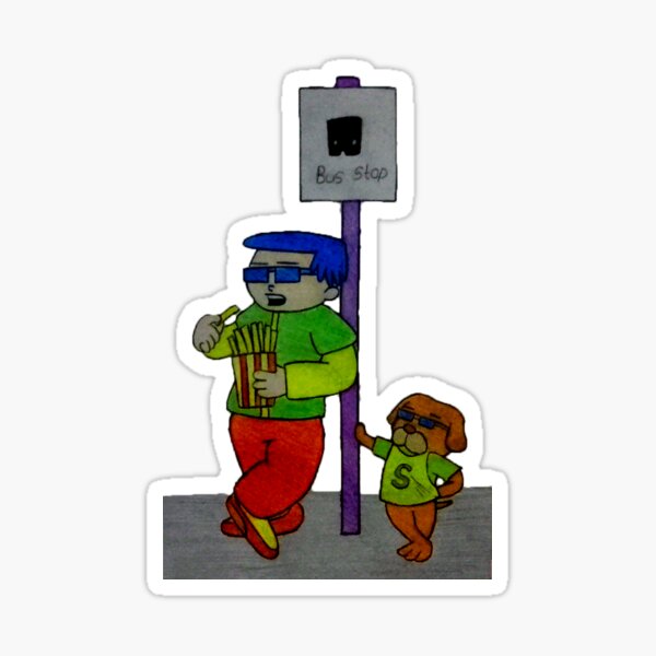 "Bus Stop" Sticker for Sale by AKME CRAFT DESIGNERS | Redbubble