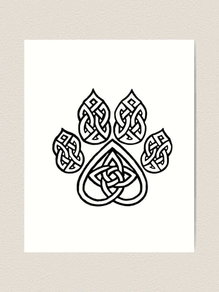 Celtic Cat Paw Print Chrsitmas ST Patricks Day Shamrock Hummingbird
