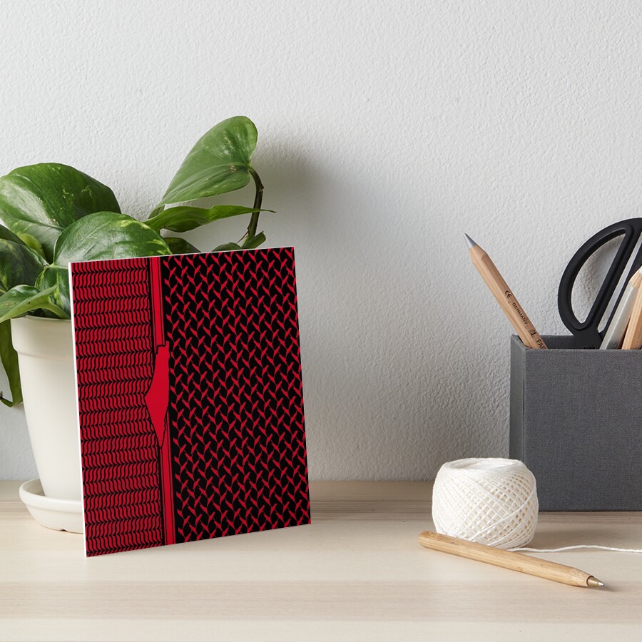 "Palestinian Kufiya Masks | free Palestine Keffiyeh red black ...