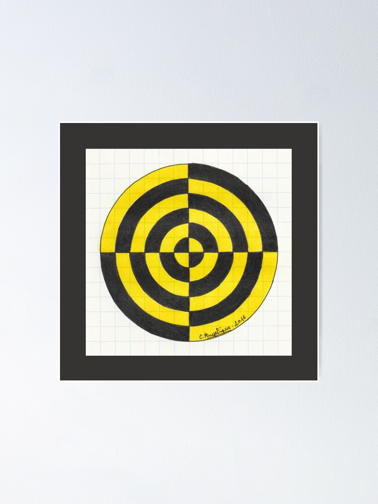"The black and yellow target - dart target" Poster by nounouangelique ...