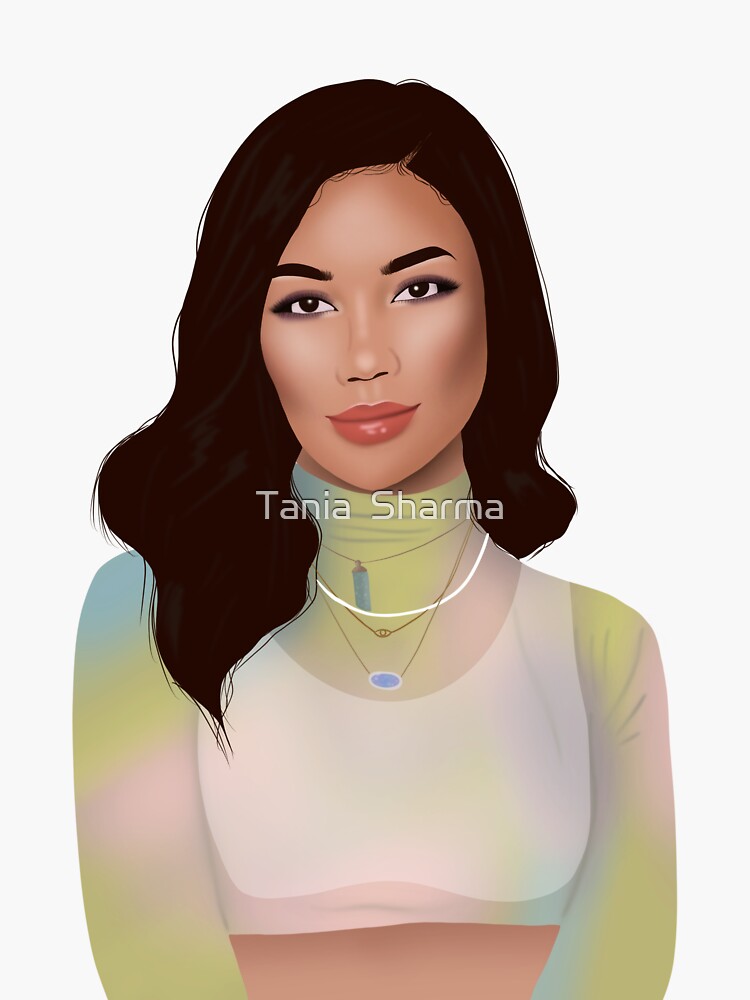 "Jhene Aiko Trippy Portrait" Sticker for Sale by taniasharma | Redbubble