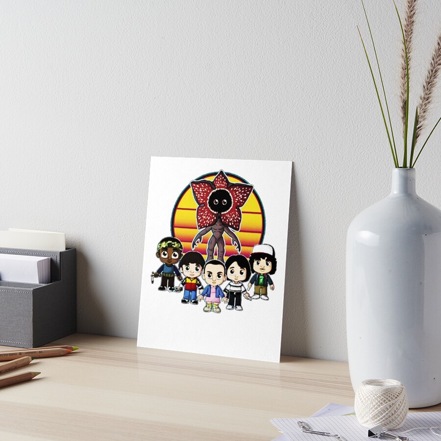 "Stranger Things Demogorgon and characters chibi, DESIGN" Art Board ...