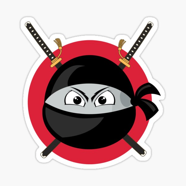 "Ninja moon with swords " Sticker for Sale by AMAK96 | Redbubble