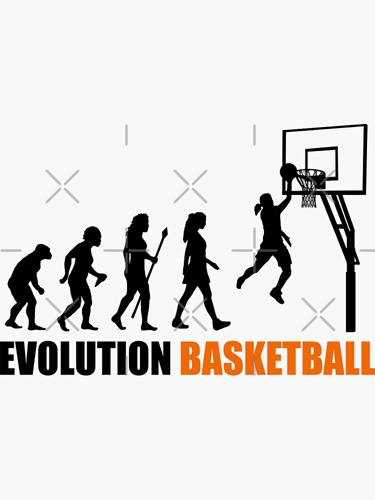 "Cool Women's Basetball Evolution Silhouette " Sticker by BeyondEvolved ...