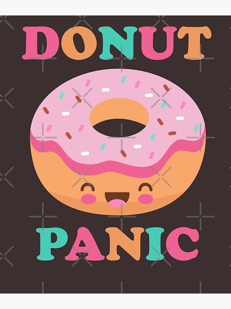Póster «Donut Panic Donuts Divertidos Donut Kawaii Lindo Retro Japonés» de gkao | Redbubble