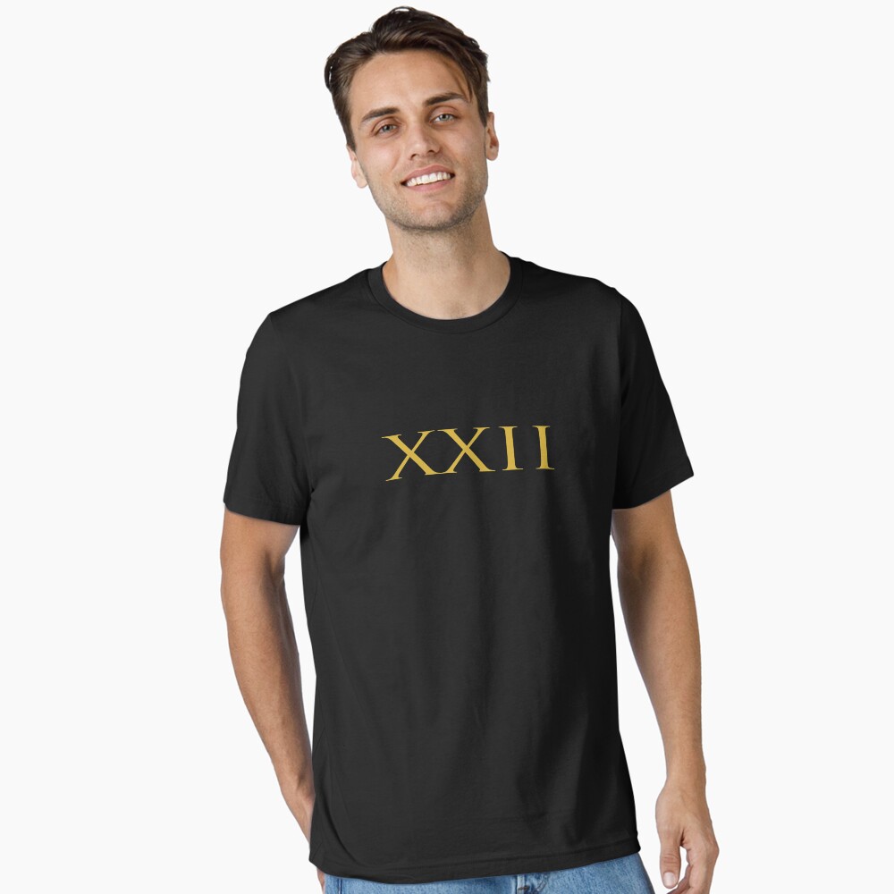 "Number 22 Roman Numeral XXII Gold" Sticker for Sale by nocap82 | Redbubble