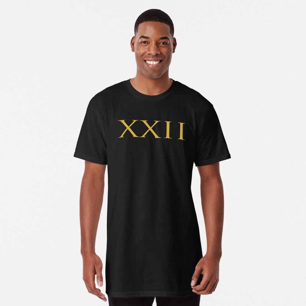 "Number 22 Roman Numeral XXII Gold" Sticker for Sale by nocap82 | Redbubble