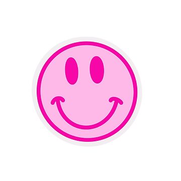 "Pink Smiley" Sticker for Sale by Lizcmclean | Redbubble
