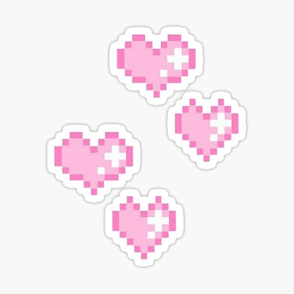 "Pink Graphic Heart Aesthetic Sticker pack" Sticker for Sale by ...