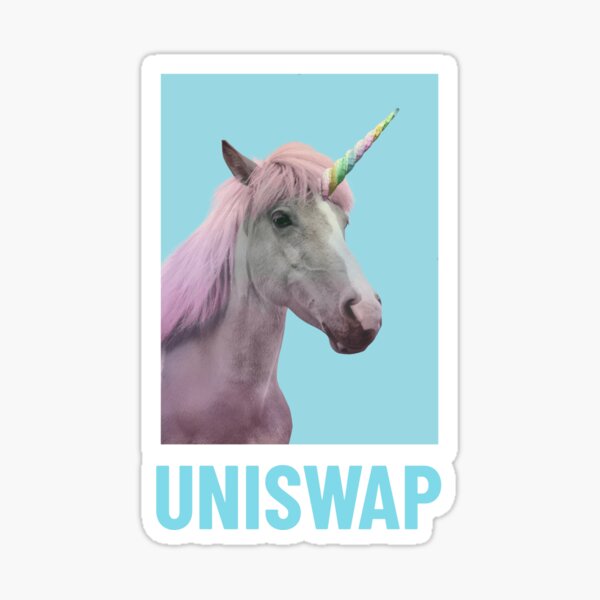 "UniSwap - Unicorn!" Sticker by YairFrost | Redbubble