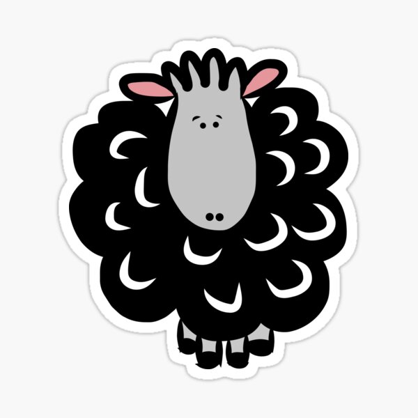 Cute Black Sheep Stickers | Redbubble