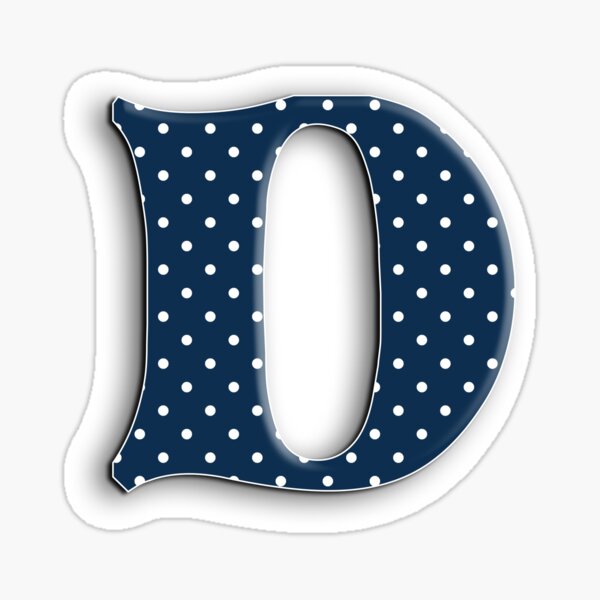 "Navy Blue Polka Dot Letter D Monogram" Sticker for Sale by ...