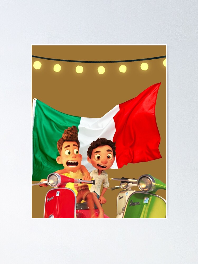 "Luca Vespa Scooter Italy Flag Summer at the beach" Poster for Sale by ...