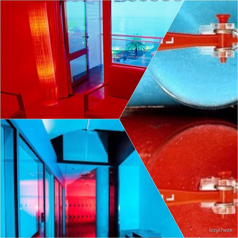 "Color Aesthetic- Red and Blue" by izzycheze | Redbubble